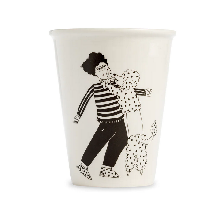 Illustrierter Keramik Becher PUDEL LIEBE – OKOMOi